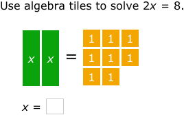 IXL | Model and solve equations using algebra tiles | Grade 7 math
