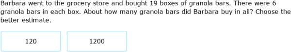 IXL | Estimate products: word problems | Grade 6 math