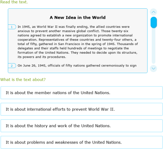 IXL | Read and understand informational passages | Grade 6 English ...