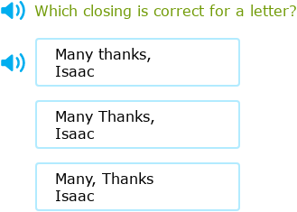 IXL | Greetings and closings of letters | Grade 2 English language arts