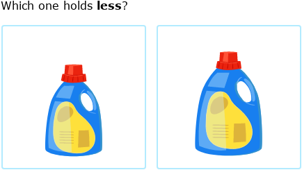 IXL | Holds more or less | Grade 2 math