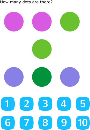 IXL | Count dots - up to 10 | Jr. kindergarten math