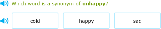 IXL | Choose the synonym | Grade 2 English language arts