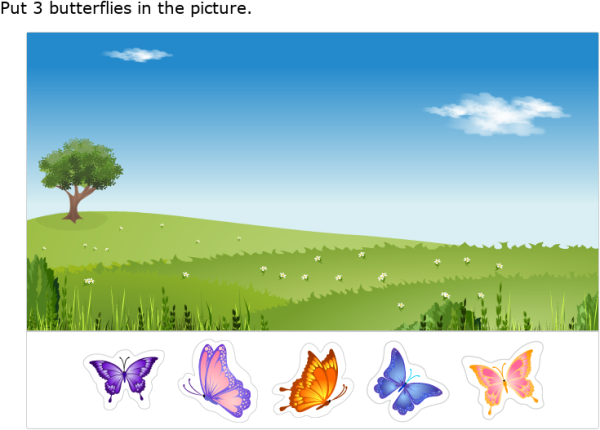 IXL | Count using stickers - up to 3 | Kindergarten math