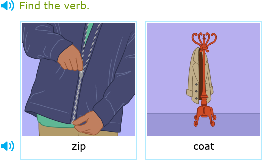 IXL | Find the action verb with images | Kindergarten English language arts