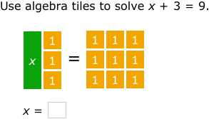 IXL | Model and solve equations using algebra tiles | Grade 9 math