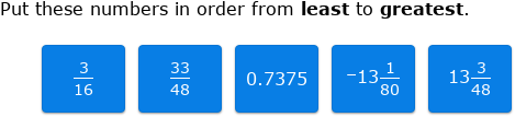 IXL | Put rational numbers in order | Grade 9 math
