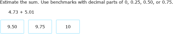 IXL | Estimate sums and differences of decimals using benchmarks ...