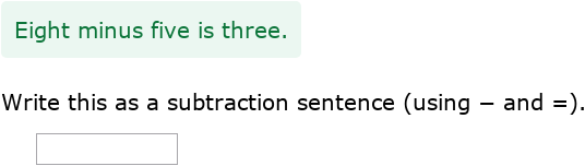 IXL | Write subtraction sentences | Kindergarten math