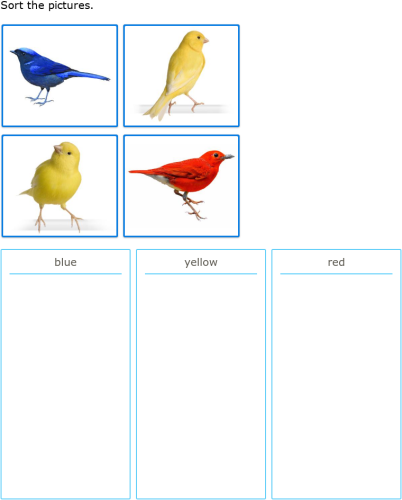 IXL | Sort objects by colour | Kindergarten science