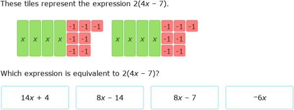 IXL | Identify equivalent linear expressions using algebra tiles ...