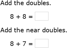 IXL | Add using doubles minus one | Grade 1 math
