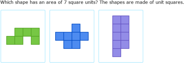 IXL | Select figures with a given area | Grade 4 math