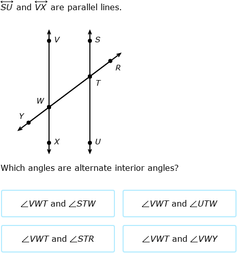 IXL | Transversals of parallel lines: name angle pairs | Grade 8 math