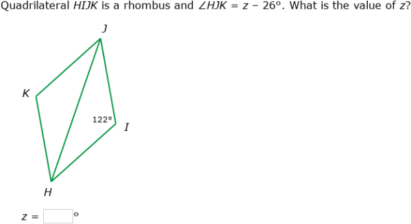 IXL | Properties of rhombuses | Grade 10 math