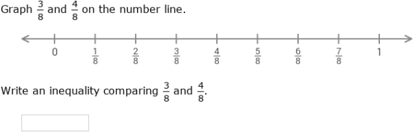 IXL | Graph and compare fractions with like numerators or denominators on number lines | Grade 4 ...