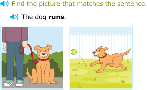 IXL | Find the picture that matches the action verb | Kindergarten ...