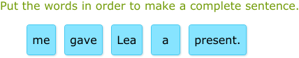 IXL | Unscramble the words to make a complete sentence | Grade 2 ...