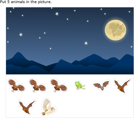 IXL | Count using stickers - up to 7 | Grade 1 math