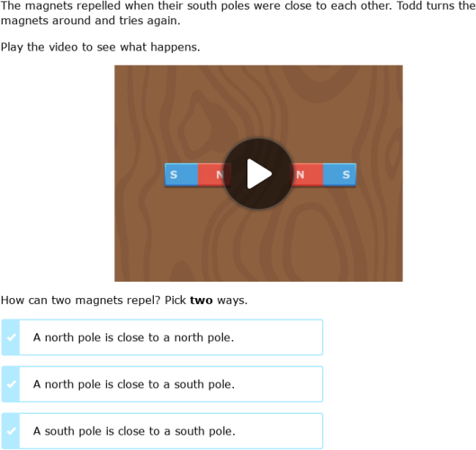 IXL | How do magnets attract and repel each other? | Grade 2 science