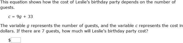 IXL | Solve word problems involving two-variable equations | Grade 6 math