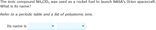 IXL | Name ionic compounds containing polyatomic ions | Grade 9 science