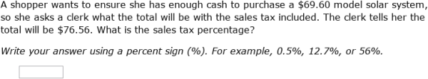IXL | Find the percent: tax, discount and more | Grade 8 math
