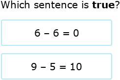 IXL | Subtraction sentences: true or false? | Grade 1 math