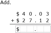 IXL | Add and subtract money amounts | Grade 4 math