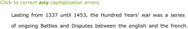 IXL | Correct capitalization errors | Grade 5 English language arts