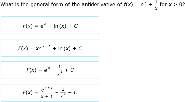 IXL - Find antiderivatives (Calculus practice)