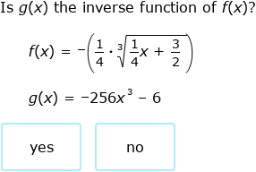 IXL | Identify inverse functions | Grade 12 math