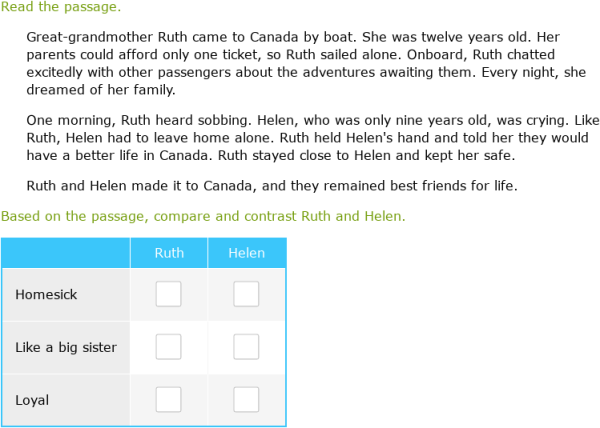 IXL | Compare and contrast characters | Grade 5 English language arts