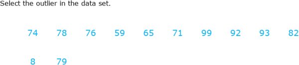 IXL | Identify an outlier | Grade 7 math