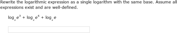 IXL - Product property of logarithms (Calculus practice)