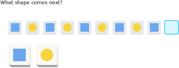 IXL | Find the next shape in a repeating pattern | Grade 5 math