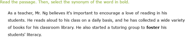 IXL | Determine the meaning of words using synonyms in context | Grade ...