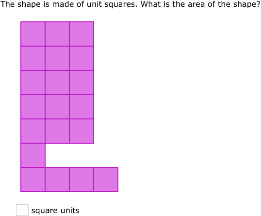 IXL | Find the area of figures made of unit squares | Grade 4 math