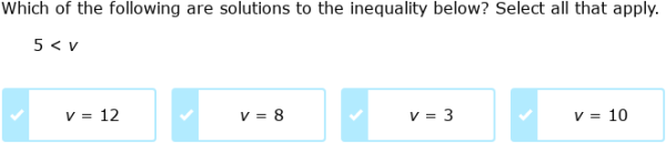 IXL | Solutions to inequalities | Grade 5 math