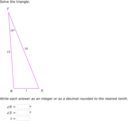 IXL | Solve a triangle | Grade 12 math