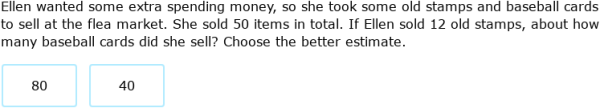 IXL | Estimate sums and differences: word problems | Grade 3 math