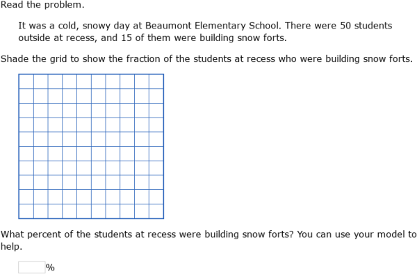 IXL | Solve percent problems using grid models | Grade 6 math