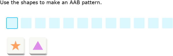 IXL | Make a pattern | Grade 1 math