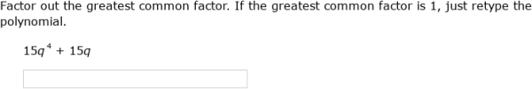 IXL | Factor out a monomial | Grade 10 math