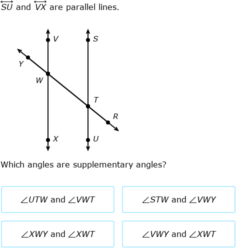IXL | Transversals of parallel lines: name angle pairs | Grade 7 math