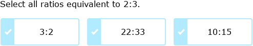 IXL | Identify equivalent ratios | Grade 6 math