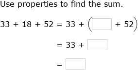 IXL | Add using properties | Grade 3 math
