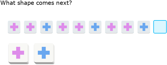 IXL | Find the next shape in a pattern | Grade 1 math