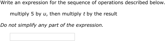 IXL | Write variable expressions | Grade 6 math