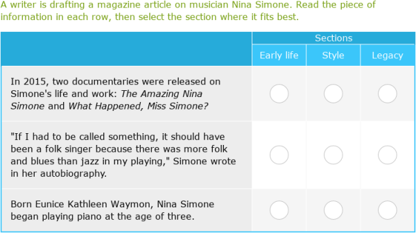 IXL | Organize information by topic | Grade 8 English language arts